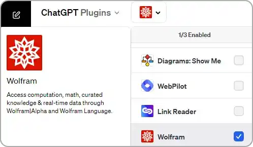 Chat GPT-4: Wolfram(수학/과학 문제 풀이)
